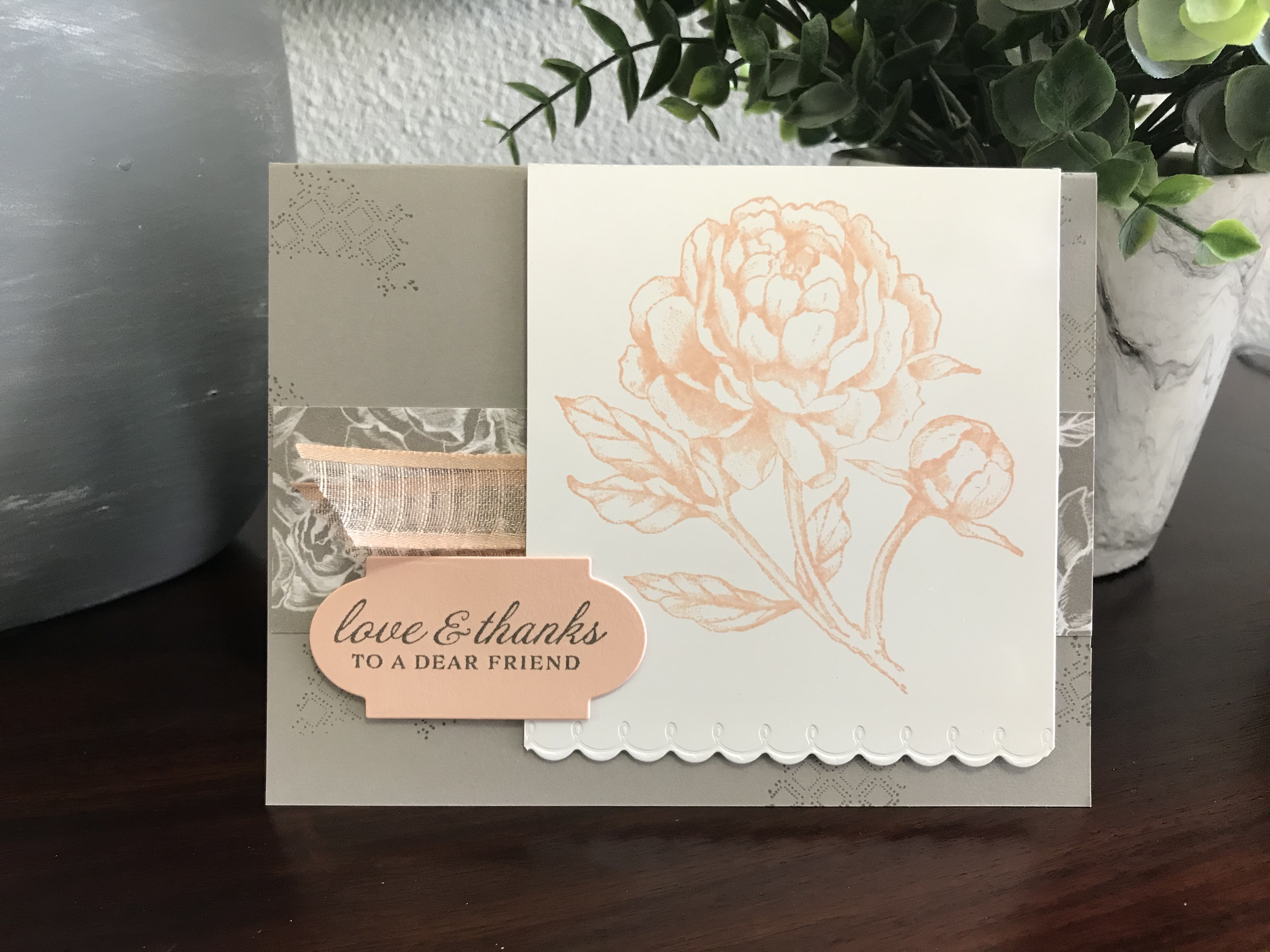 Simple Peony Card